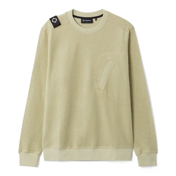 Ma.strum Rev Loopback Sweater Licht Groen | Mezaldy.com