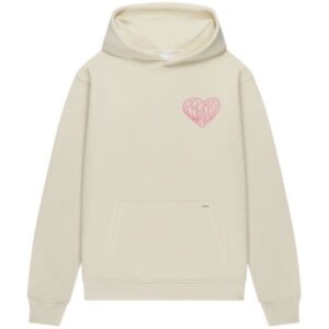Croyez Stitched Heart Hoodie Off White | Mezaldy.com