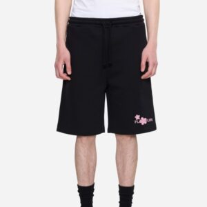 Flâneur Organic Flower Korte Broek Zwart/Roze | Mezaldy.com